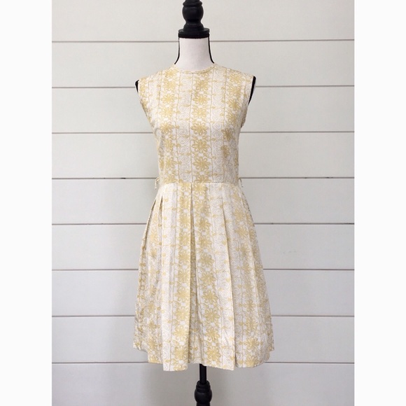 Vintage | Dresses | Vintage 6s Yellow Patterned Dress | Poshmark